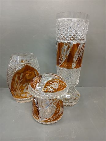 Transitional Design Online Auctions - Mid-Century Julia Crystal Leaded ...