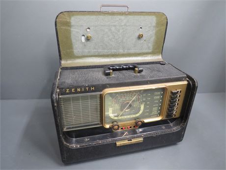 Transitional Design Online Auctions - Vintage Zenith Trans Oceanic Tube ...