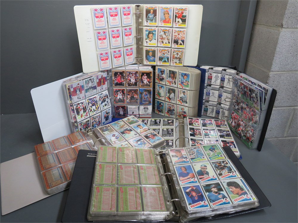 Transitional Design Online Auctions - 7 Binders Baseball Football Basketball Trading Cards