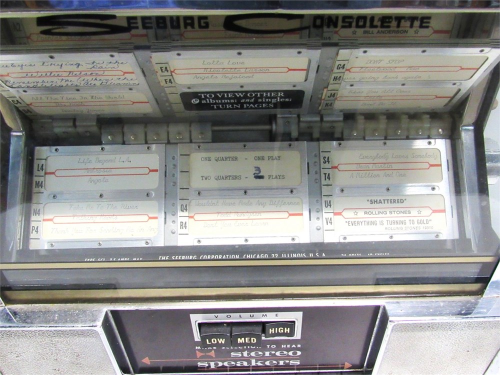 Transitional Design Online Auctions - SEEBURG Stereo Consolette Table ...