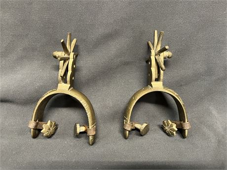 Transitional Design Online Auctions - Vintage Brass Spurs