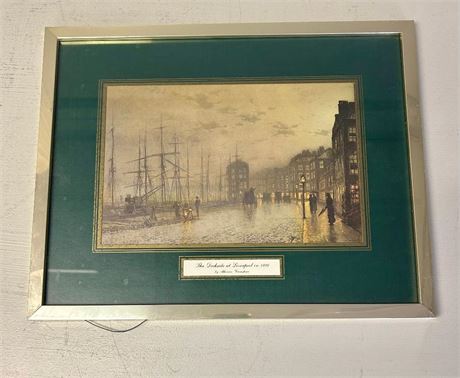 Transitional Design Online Auctions - "The Docks at Liverpool 1886 ...