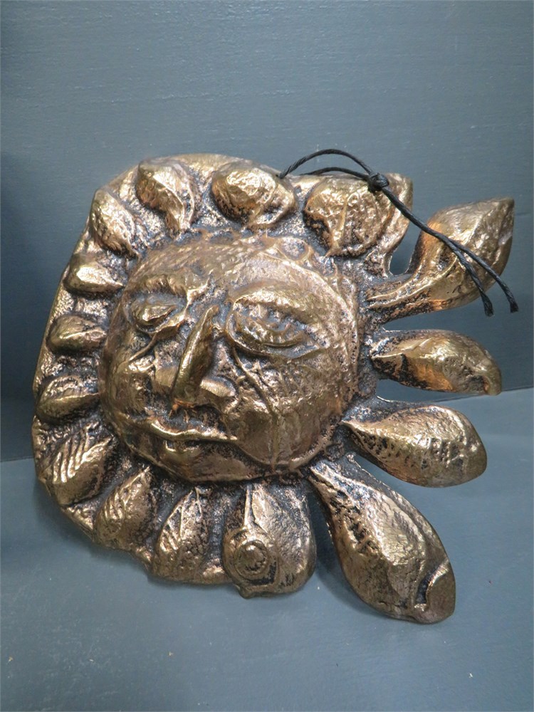 Transitional Design Online Auctions - DON DRUMM Cast Aluminum Sun Face ...