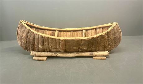 Transitional Design Online Auctions - Indian Birch Bark Dugout Canoe