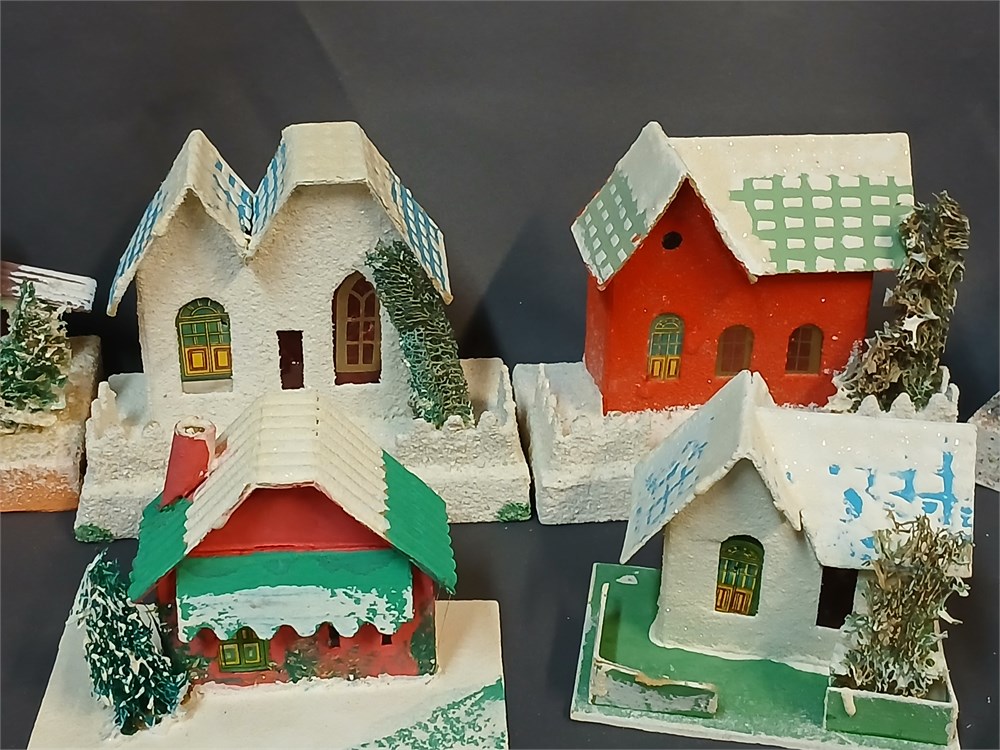 Transitional Design Online Auctions - Vintage Putz Houses