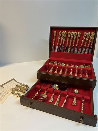 Transitional Design Online Auctions - Goldware Flatware Set in Box
