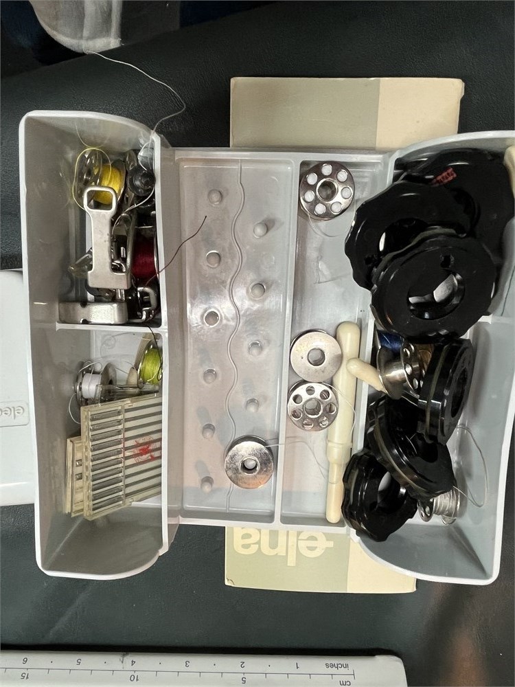 Transitional Design Online Auctions - Elna Super Sewing Machine