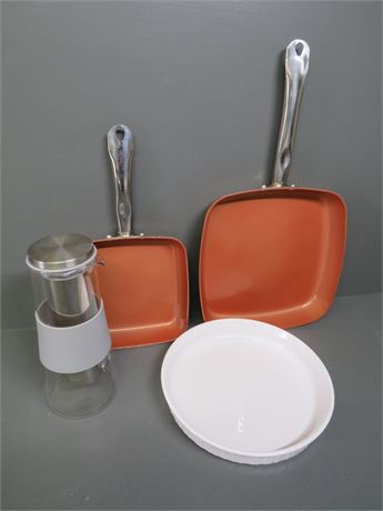 Transitional Design Online Auctions - COPPER CHEF Skillets ...