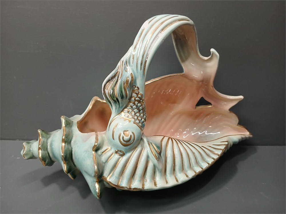 Transitional Design Online Auctions - Hull Pottery Ebb Tide Shell Koi ...