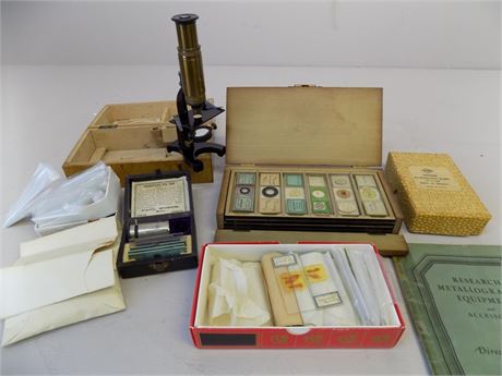 Transitional Design Online Auctions - Antique Microscope Slides