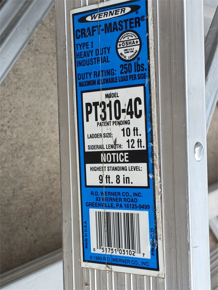 Transitional Design Online Auctions - PT310-4C Aluminum 10-foot ...