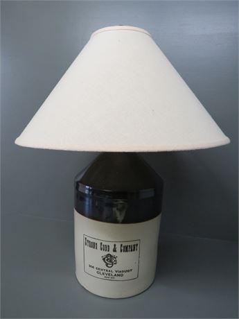 Transitional Design Online Auctions - Stoneware Whiskey Jug Table Lamp ...