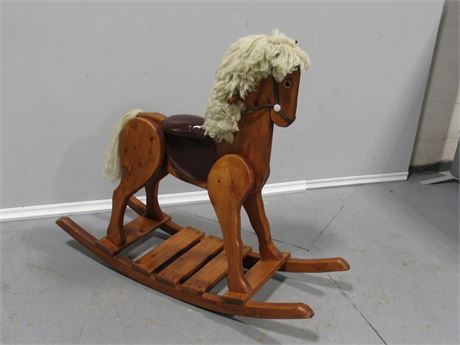Transitional Design Online Auctions - Rocking Horse - Child's Wood ...