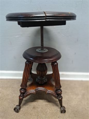 Transitional Design Online Auctions - Antique Tonk Piano Stool