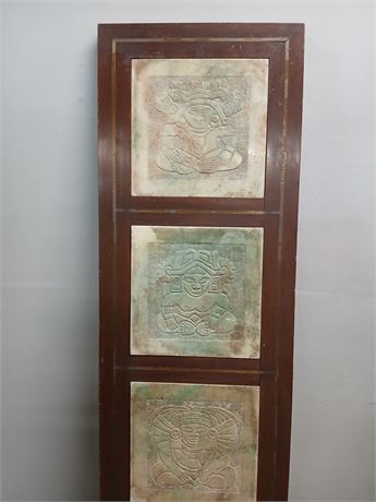 Transitional Design Online Auctions - Aztec Style Stone Wood Panel