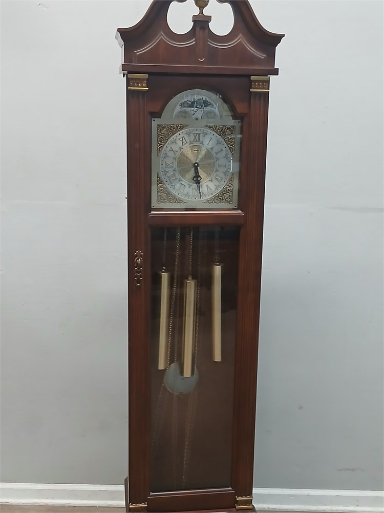 Transitional Design Online Auctions - Mahogany Piper Grandfather Clock