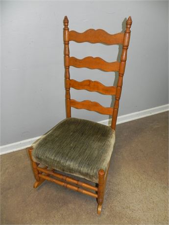 Transitional Design Online Auctions - Antique Low Rocking Chair ...