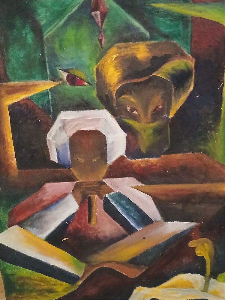 Transitional Design Online Auctions - Original 1940's Painting of ...