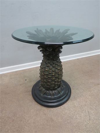Transitional Design Online Auctions - Tropical Pineapple Side Table