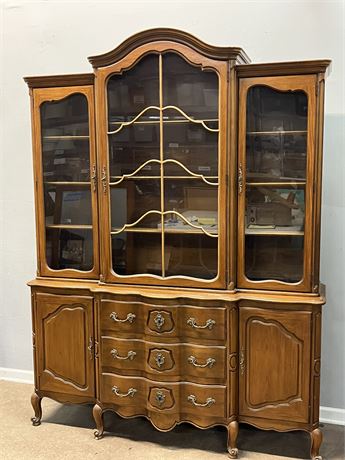 Transitional Design Online Auctions - French Provincial Breakfront Buffet