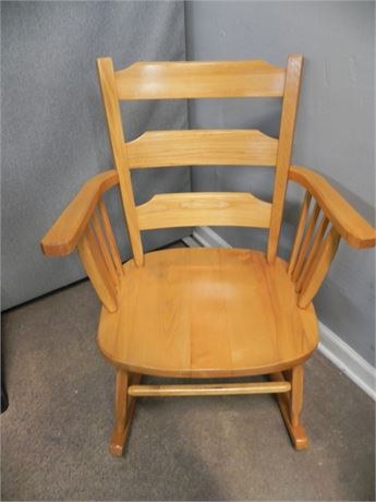 Transitional Design Online Auctions - Oak Rocking Chair / Amish Style