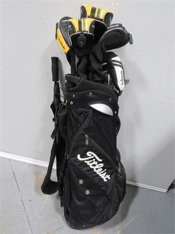 Transitional Design Online Auctions - TAYLORMADE Golf Clubs / Titleist Bag
