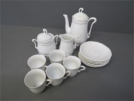 Transitional Design Online Auctions - Children's White Ironstone Tea Set