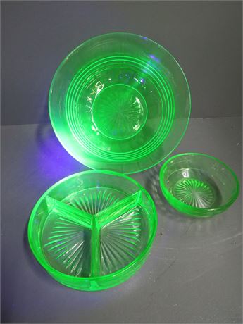 Transitional Design Online Auctions - Uranium Glass Lot