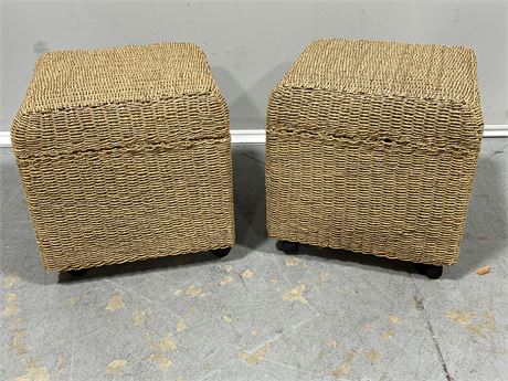 Transitional Design Online Auctions - Storage Cubes / Ottomans / Wicker
