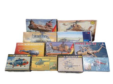 Transitional Design Online Auctions - 11 Model Helicopter Kits -Heller ...