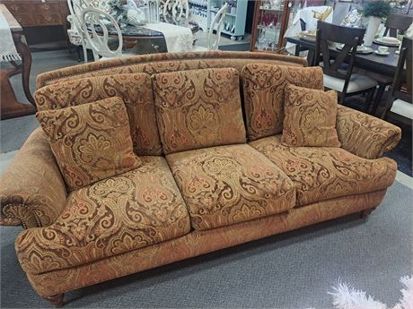 Transitional Design Online Auctions - Paisley Ethan Allen Sofa ...