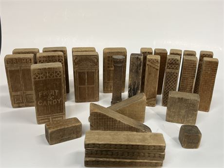 Transitional Design Online Auctions - Antique Wooden Blocks