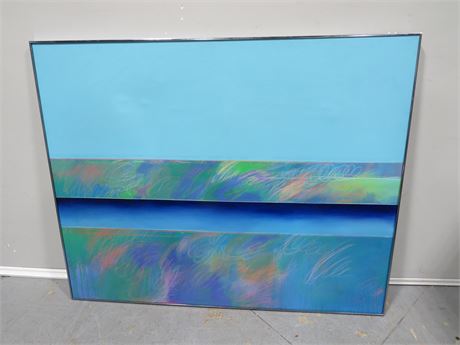 Transitional Design Online Auctions - STUART SHARP Abstract Canvas Painting