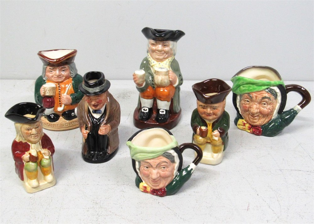 Transitional Design Online Auctions - 7 Toby Mugs - 5 Royal Daulton & 2 ...