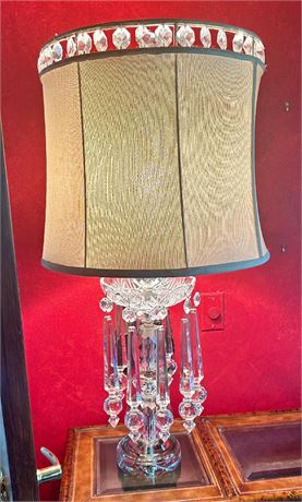 Transitional Design Online Auctions - Crystal Chandelier Table Lamp