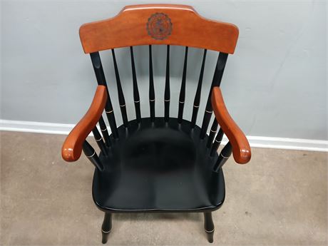 Transitional Design Online Auctions - Black Crown and Cherry Arm Chair ...