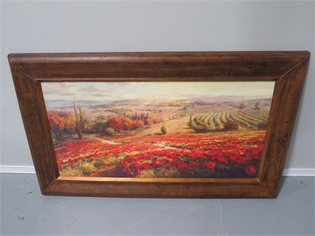 Transitional Design Online Auctions - UTTERMOST Red Poppies Panorama by ...