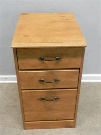 Transitional Design Online Auctions - Solid Wood File Cabinet / Three ...