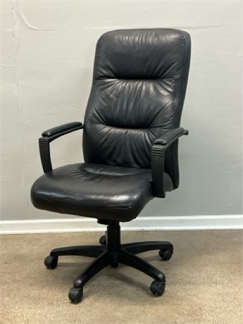 Transitional Design Online Auctions - Lay-Z-Boy Leather Office Chair
