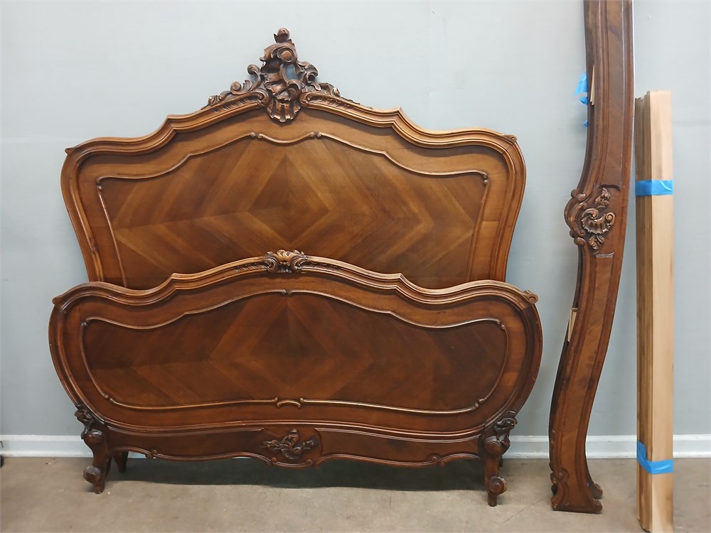 Transitional Design Online Auctions - Antique French Rococo Full Bed