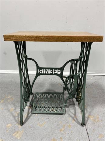 Transitional Design Online Auctions - Side Table / Singer Sewing ...