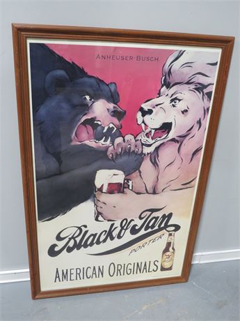 Transitional Design Online Auctions - ANHEUSER-BUSCH Black & Tan Poster