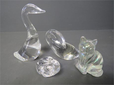 Transitional Design Online Auctions - STEUBEN Crystal Duck Figurines ...