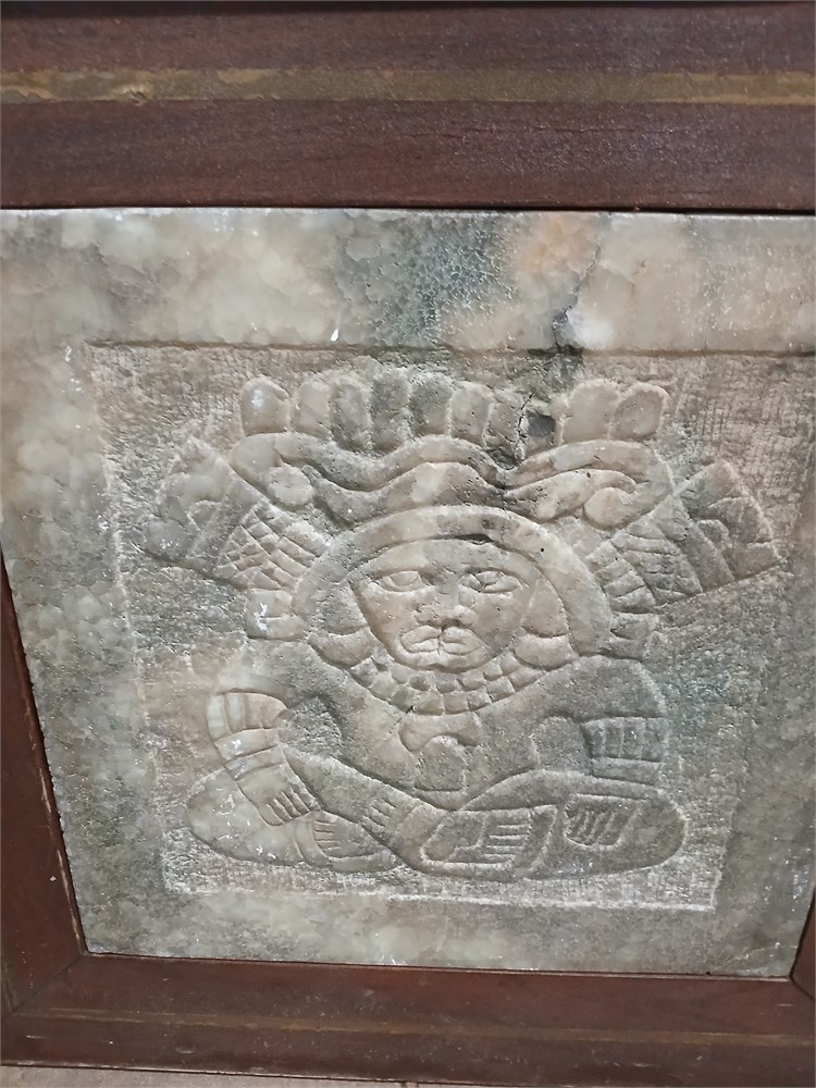 Transitional Design Online Auctions - Aztec Style Stone Wood Panel