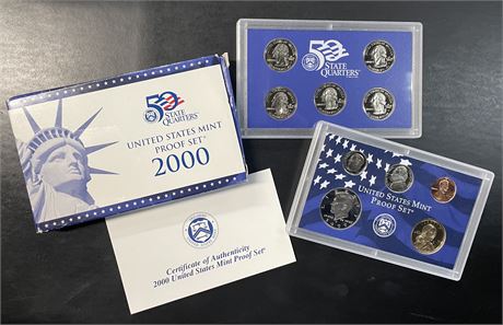 Transitional Design Online Auctions - 2000 U.S. Mint Proof Set with State Quarters
