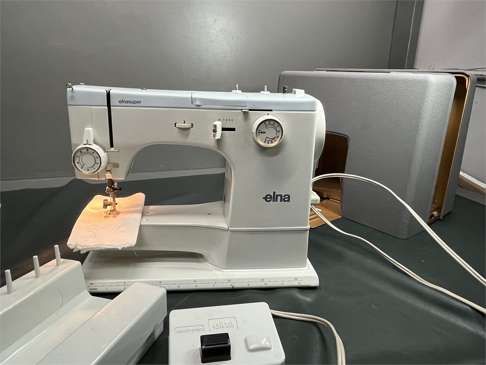 Transitional Design Online Auctions - Elna Super Sewing Machine