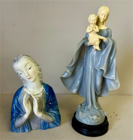 Transitional Design Online Auctions - Madonna Figurines / Set of 2