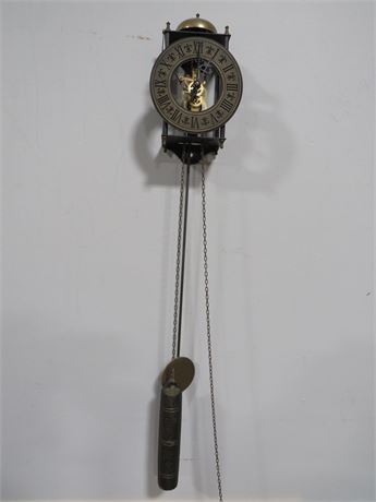 Transitional Design Online Auctions - Skeleton Pendulum Wall Clock ...