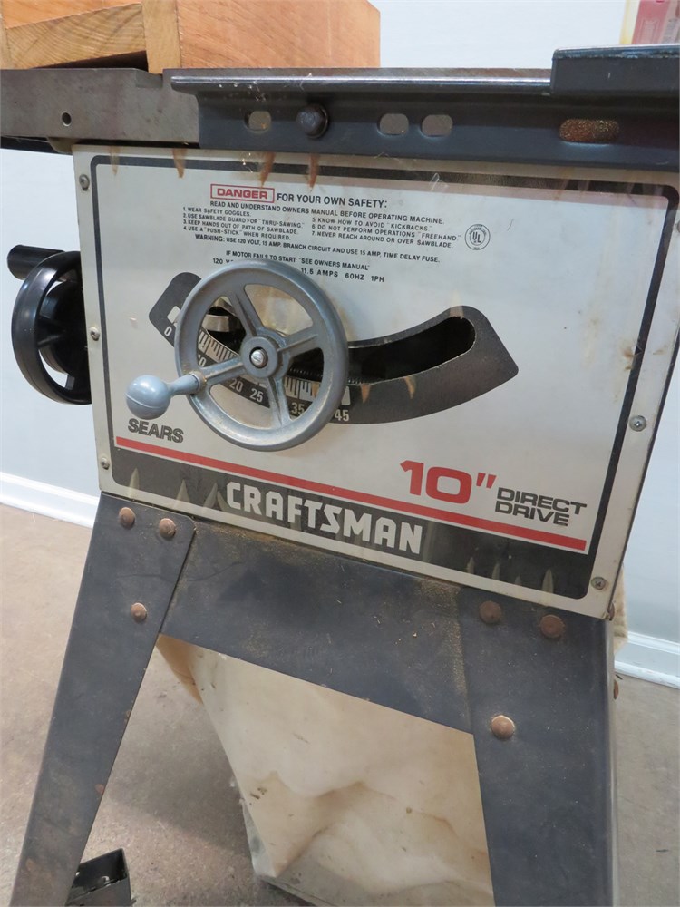 Transitional Design Online Auctions - CRAFTSMAN 10-inch Table Saw w/Accessories & Blades