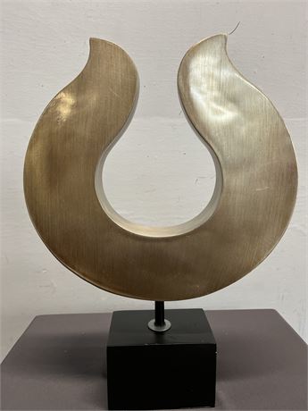 Transitional Design Online Auctions - Contemporary Gold Modern Abstract ...